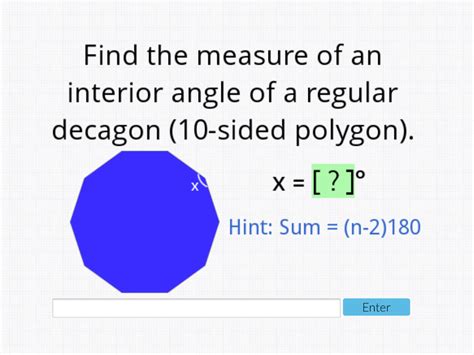 Solved Find The Measure Of An Interior Angle Of A Regular Chegg