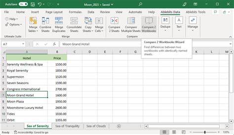Compare Two Workbooks In Excel Using Ultimate Suite