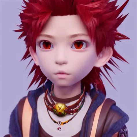 D Render Of A Cute Tribal Anime Boy Fantasy Artwork Stable Diffusion