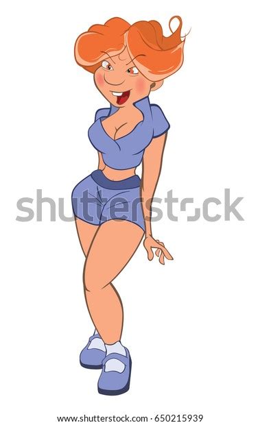 Illustration Cute Sexy Woman Cartoon Character Stock Illustration