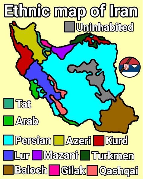 Ethnic Map Of Iran Maps On The Web