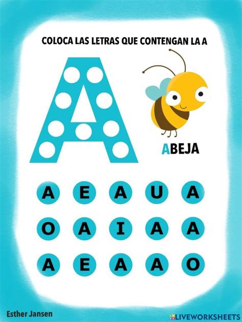 Actividad online de Las vocales para 3 años Puedes hacer los