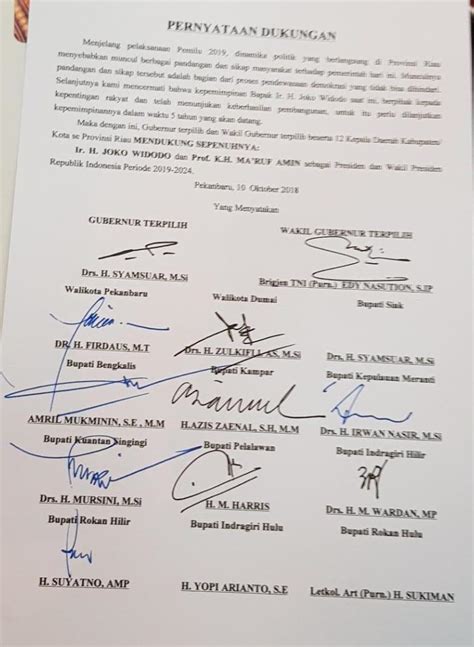 Detail Contoh Surat Pernyataan Sikap Dukungan Koleksi Nomer 32