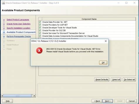Could Not Install Oracle Developer Tools Please Install Visual Studio