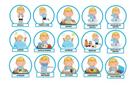 40 atividades de Rotina diária infanil Elo7 Produtos Especiais
