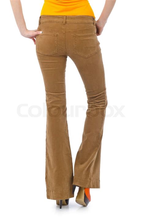 Hosen auf dem weißen Hintergrund isoliert Stock Bild Colourbox
