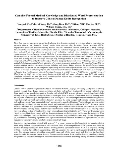 pdf combine factual medical knowledge and distributed word representation to improve clinical