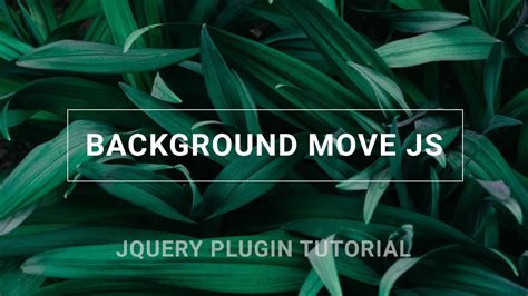 background move on mouse over jquery plugin tutorial youtube
