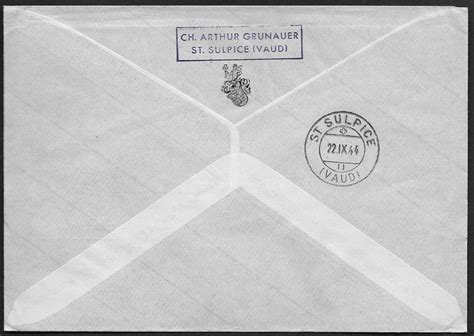 1944 CHARGE Jubil Flug ZÜRICH GENÉVE MISCH Frankatur ab 1 Kaufen