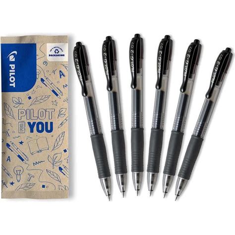 Pilot Lot De 5 G2 Stylos Roller Encre Gel Rtractables Et Rechargeables