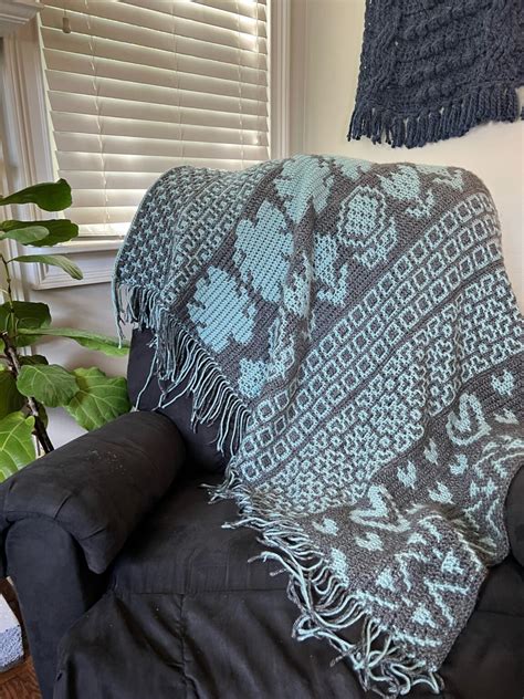 Free Cal Mosaic Nordic Winter Afghan Overlay Mosaic Crochet Afghan