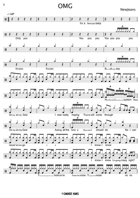 NewJeans OMG Sheet By Gwon S DrumLesson