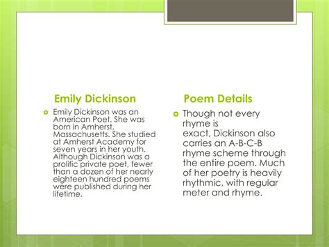 Ppt Emily Dickinson Powerpoint Presentation Free Download Id3862615