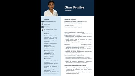 Presentacion De Cv Profesional Tutoria Vii Ucv Youtube
