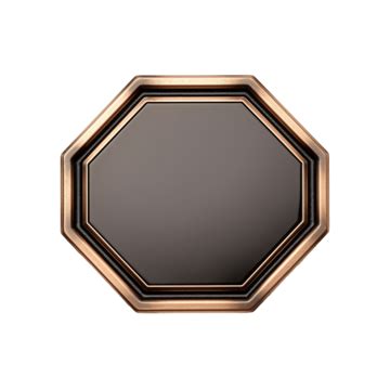 Bronze And Black Octagon Badge Bronze Black Blank Png Transparent