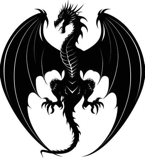 AI Generated Silhouette Wyvern Black Color Only Full Body 38337366