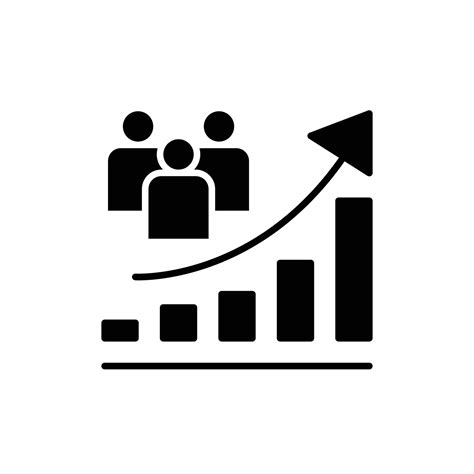 Population Growth Icon Simple Solid Style Increase Social Development