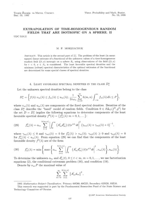 pdf extrapolation of time homogeneous random fields that are isotropic on a sphere ii