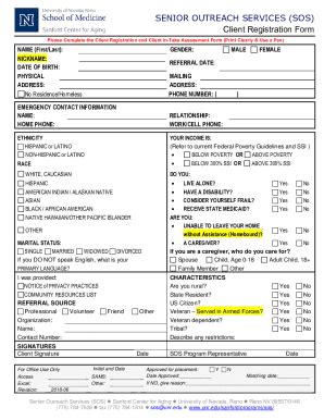Fillable Online Med Unr Sample Intake Assessment Form For Case Manager