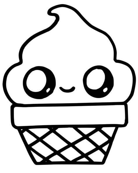 Coloriage Kawaii Nourriture à imprimer sur ColoriageEnfant