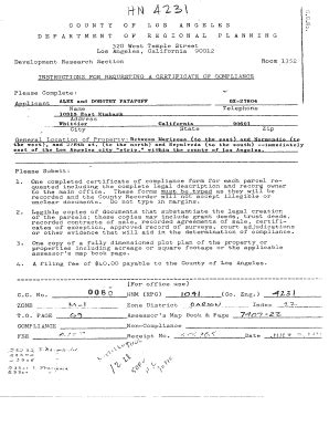 Fillable Online Dpw Lacounty COUNTY OF LOS Dpw Lacounty Fax Email