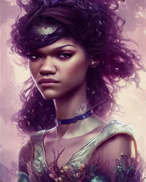 Zendaya As A Fairy Hyper Realistic Face Beautiful Stable Diffusion