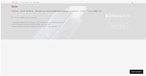 algolia autocomplete example instantsearch codesandbox