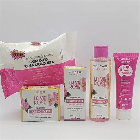 Kit Skin Care Rosa Mosqueta 5 Itens Clareador Manchas