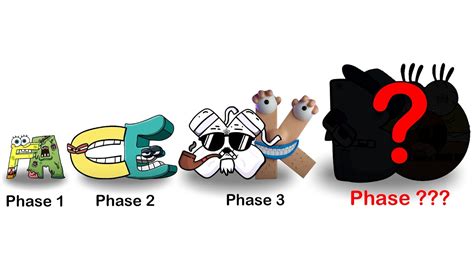 Alphabet Lore Comparison ALL Phases Of Alphabet Lore Characters From