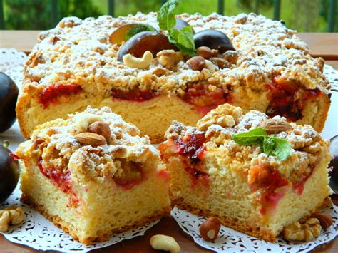 Ciasto Dro D Owe Ze Liwkami I Orzechow Kruszonk Przepis