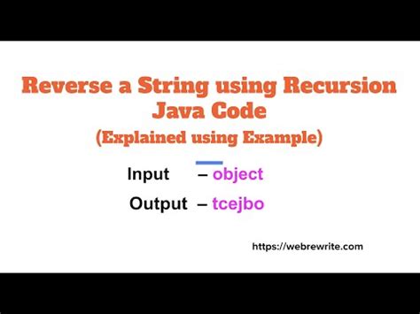 Java Program To Reverse A String Using Recursion Youtube