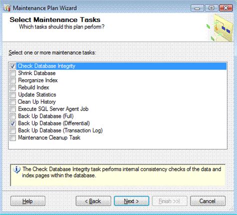 Creating A SQL Server Database Maintenance Plan