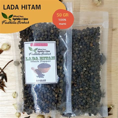 Jual Biji Lada Hitam 50gr Biji Lada Hitam Utuh Lada Hitam Bumbu