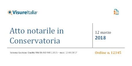 Visura Atto Notarile Conservatoria Online Su VisureItalia