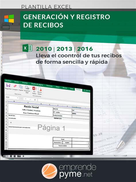 Plantilla Generación y Registro de Recibos Plantilla de Excel de recibos