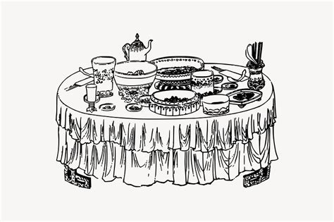 Buffet Tables Clip Art Library