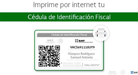Obtén descarga e imprime tu Cedula de Identificación Fiscal CIF del