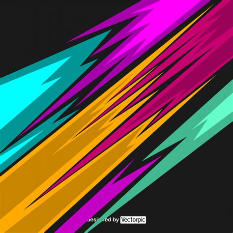 Abstract Racing Stripes Background Colorfull Free Vector