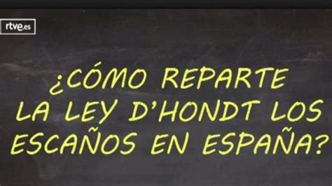 Elecciones Generales 2019 Cómo funciona la Ley D Hondt