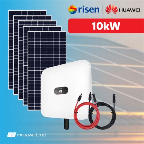 Sistem fotovoltaic On Grid 10 kWp trifazat Risen Huawei în Moldova
