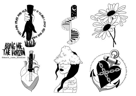 Bmth Tattoo I Tattoo Tattoo Flash Sheet Tattoo Flash Art Bring Me