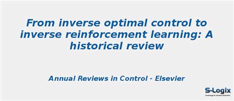 from inverse optimal control to inverse reinforcement learning s logix