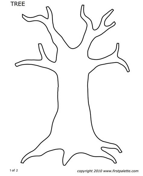 Printable Tree Trunk And Branches
