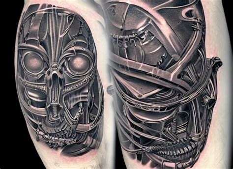 Biomechanical Tattoo In The Style Of H R Giger Stable Diffusion