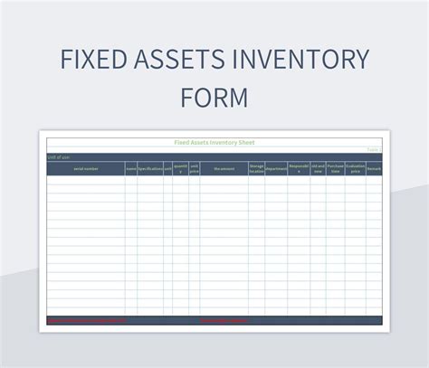 Free Fixed Asset Register Templates For Google Sheets And Microsoft