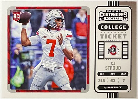 CJ Stroud 2023 Panini Chronicles Draft Picks Ohio State Buckeyes