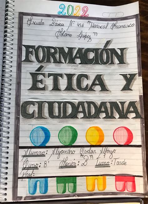 Formación Ética portada Caratulas para secundaria Formacion etica