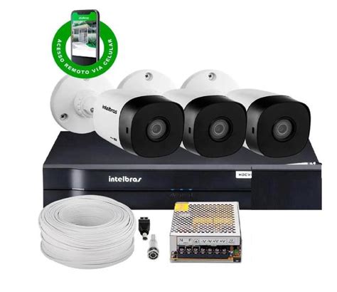 Kit 03 câmeras vhc 1120B dvr 4 canais Mhdx multi Hd S Hd Acessórios