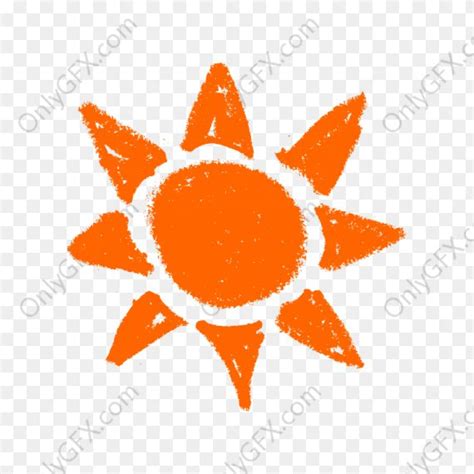 Crayon Chalk Sun Drawing PNG Transparent OnlyGFX