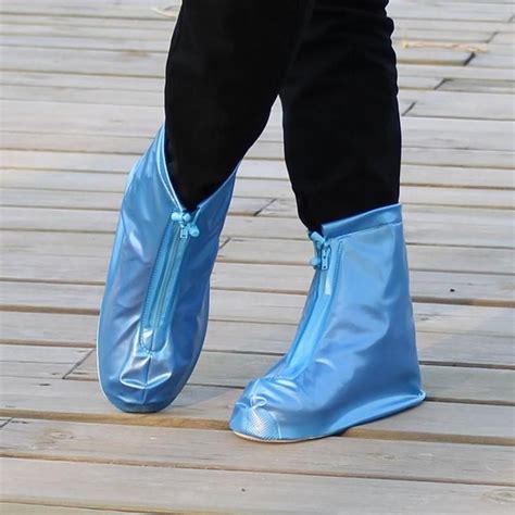 High Tube 1 Pair Reusable Waterproof Rain Shoes Covers Non Slip